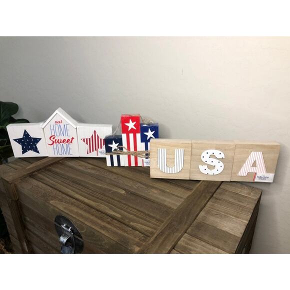 Target | Holiday | New Set Of 9 Mini Wooden Target Bullseye 22 4th Of ...